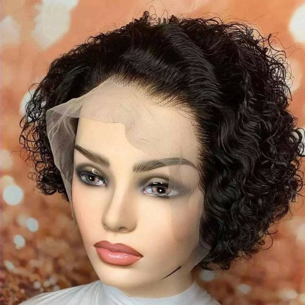 【Mandy】Short Curly Pixie Cut Wig Human Hair Wigs Bob Hairline 13X4 Lac ...