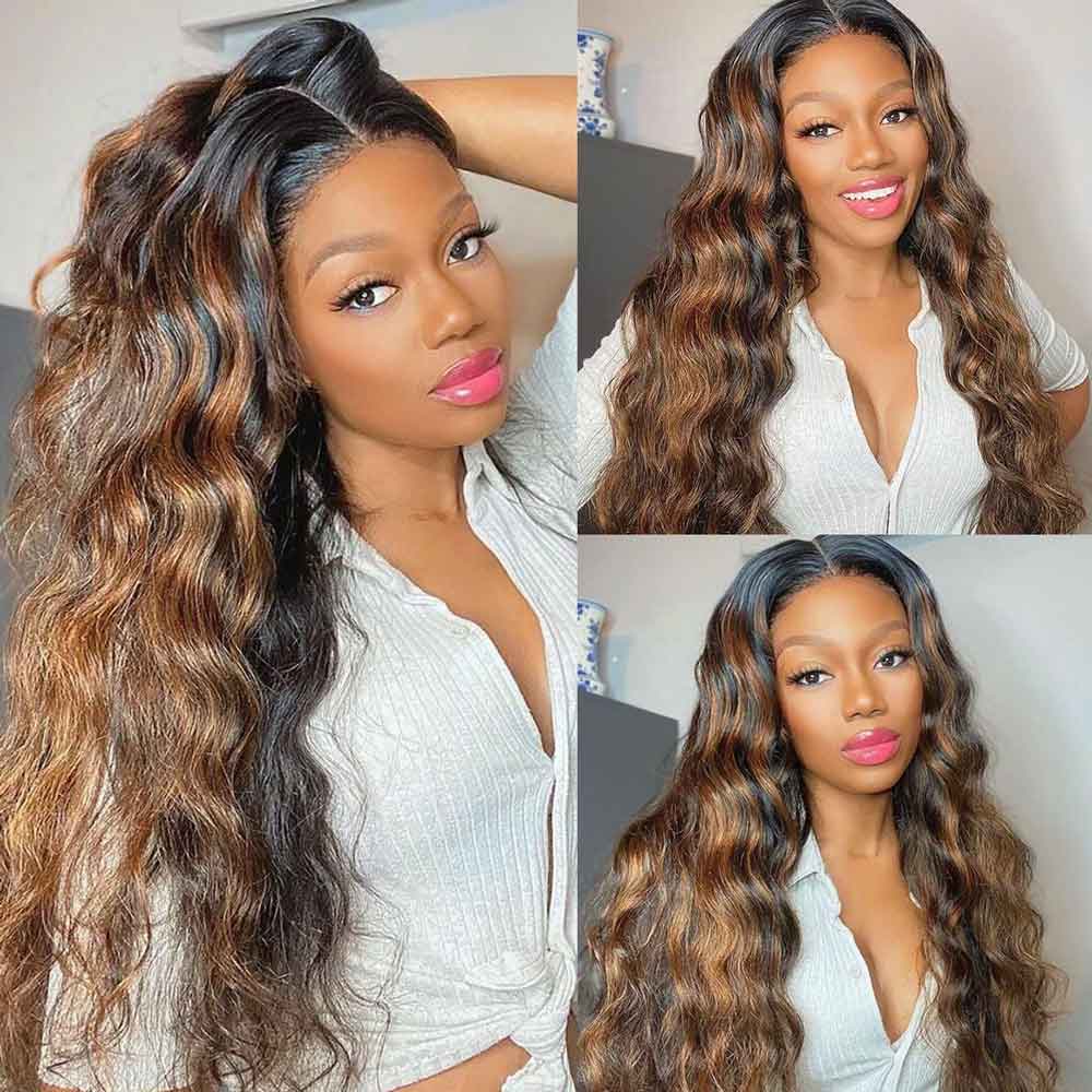 【Daisy】TK11 : Beaudiva Highlight Body Wave 5X5 Lace Closure Wig ...